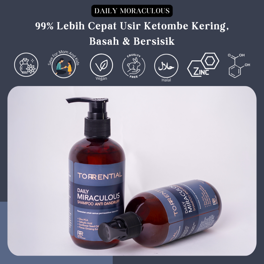 Jual Torrential Shampoo Anti Ketombe Sampo Anti Dandruff Shampo Rambut ...