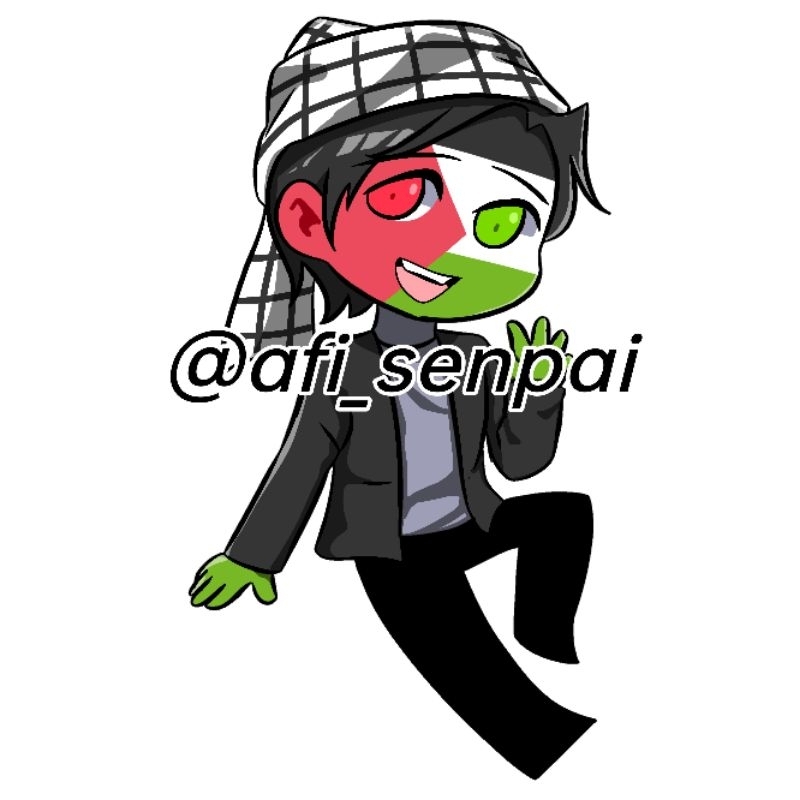 Jual Gantungan Kunci Countryhumans Afi Senpai | Shopee Indonesia