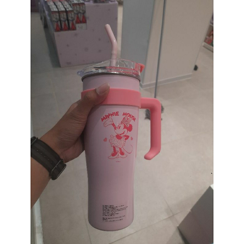 Jual miniso pink minnie mouse thumbler tempat minum 1500ml | Shopee ...