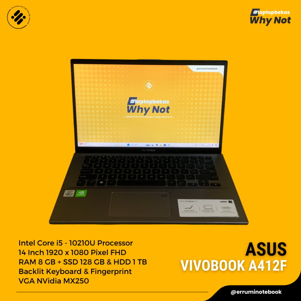 Jual ASUS VIVOBOOK A412F CORE I5 RAM 8GB SSD 128GB + HDD 1 TB | Shopee ...