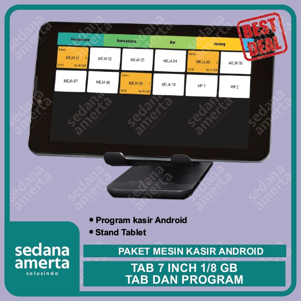 Jual Paket Mesin Kasir Android POS Tablet/Tab 7 Inch 1/8 GB - TAB ...