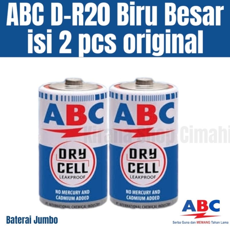 Jual ABC biru besar / R20 / jumbo / baterai / battery / batu batre ...