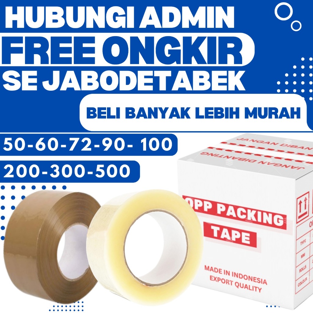 Jual 1 DUS Lakban Bening Coklat 45mm 100 90 Yard 200 300 500 Yard OPP Packing Tape 2 Inch 50 60 ...