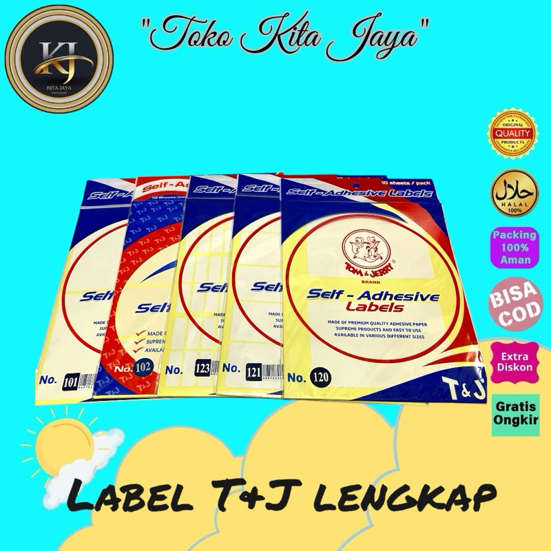 Jual Label T&J 99/100/101/103/105/102/107/121/123 | Shopee Indonesia