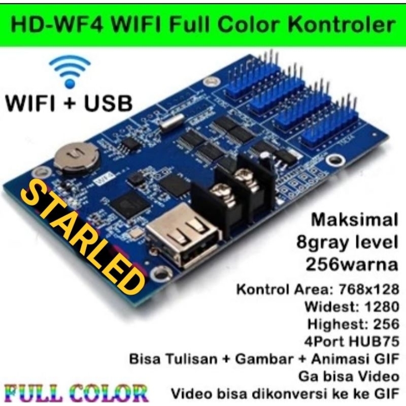 Jual Controller Huidu HD WF4 WiFi Android Hup 75 Full Caler Raningtex ...