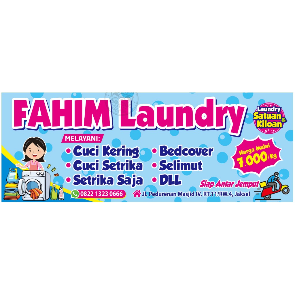 Jual CETAK SPANDUK LAUNDRY / BANNER LOUNDRY FREE DESIGN CUSTOM | Shopee ...