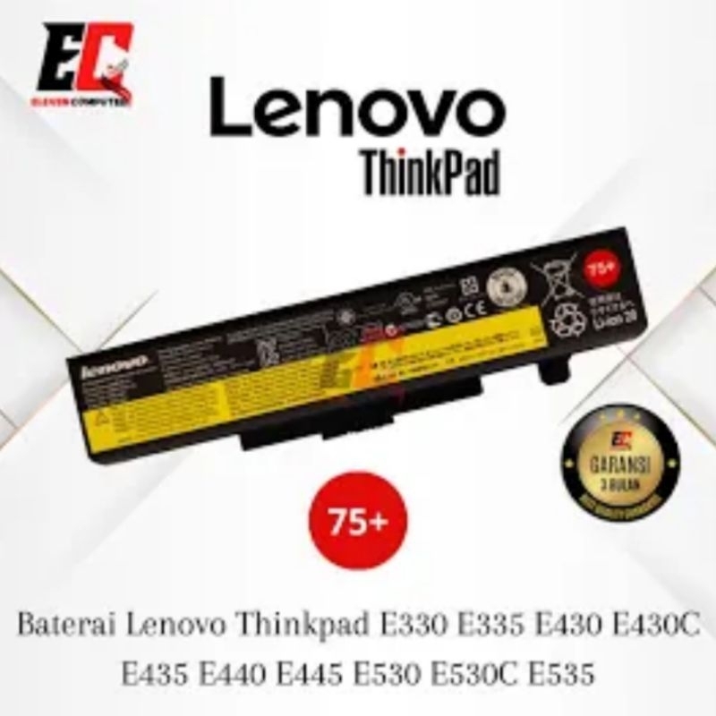 Jual Battery / battery Original Lenovo ThinkPad E430c,E43,E435,E440,E445,E530 (75+) | Shopee ...
