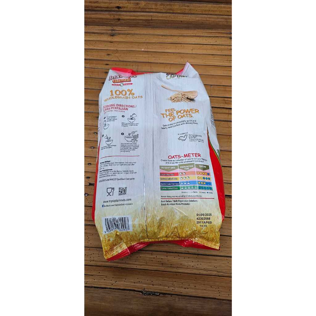 Jual Quaker Captain Oats Instant Oatmeal 800 + 100 gr | Shopee Indonesia