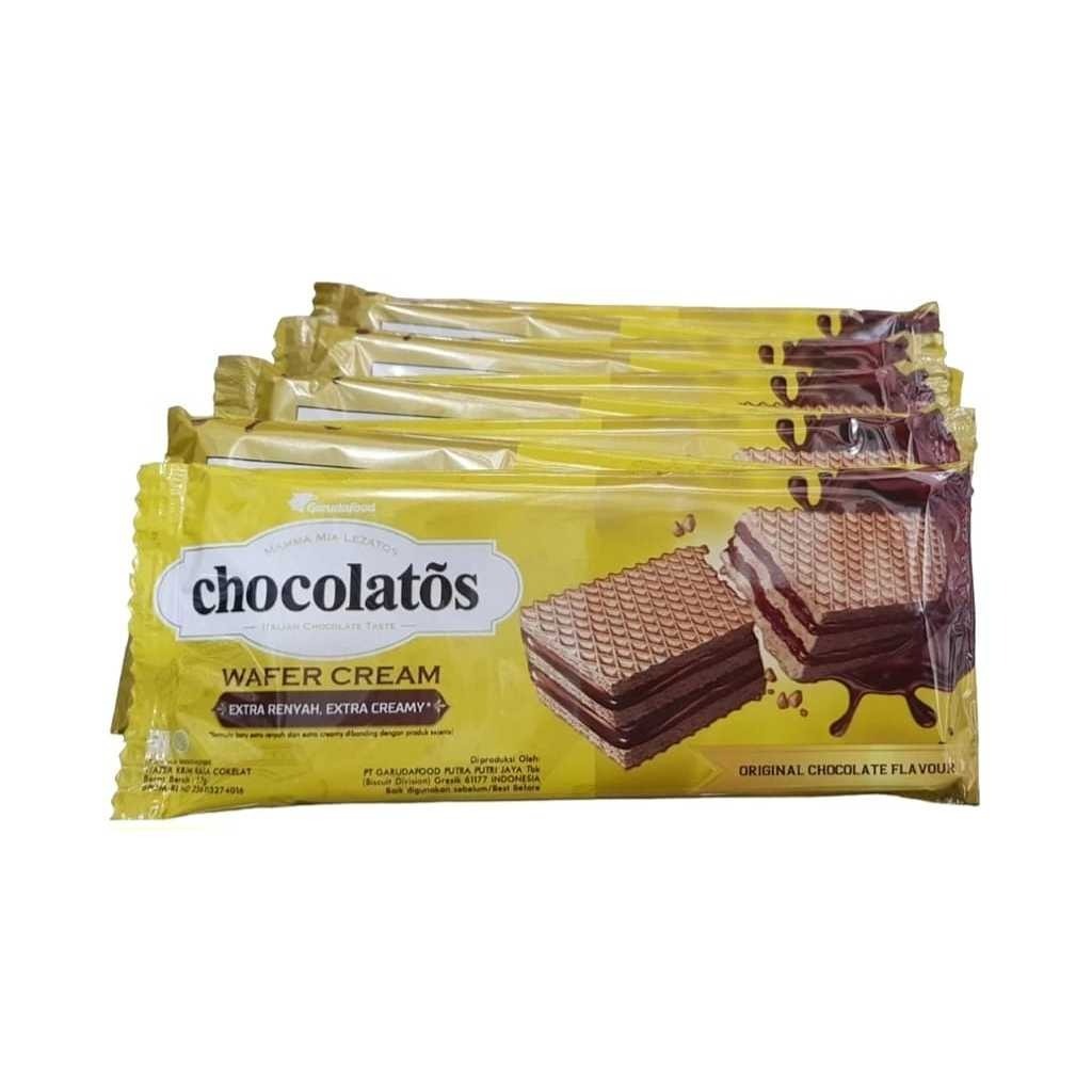 Jual Chocolatos Wafer Cream Renceng 17gr - Isi 10 pcs | Shopee Indonesia