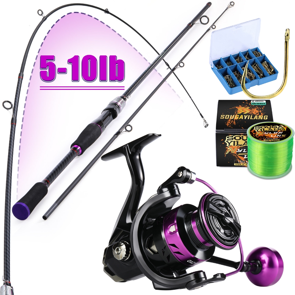 Jual Sougayilang Joran Set 180cm 5-10LB UL Carbon 10kg 1000-6000 Reel ...