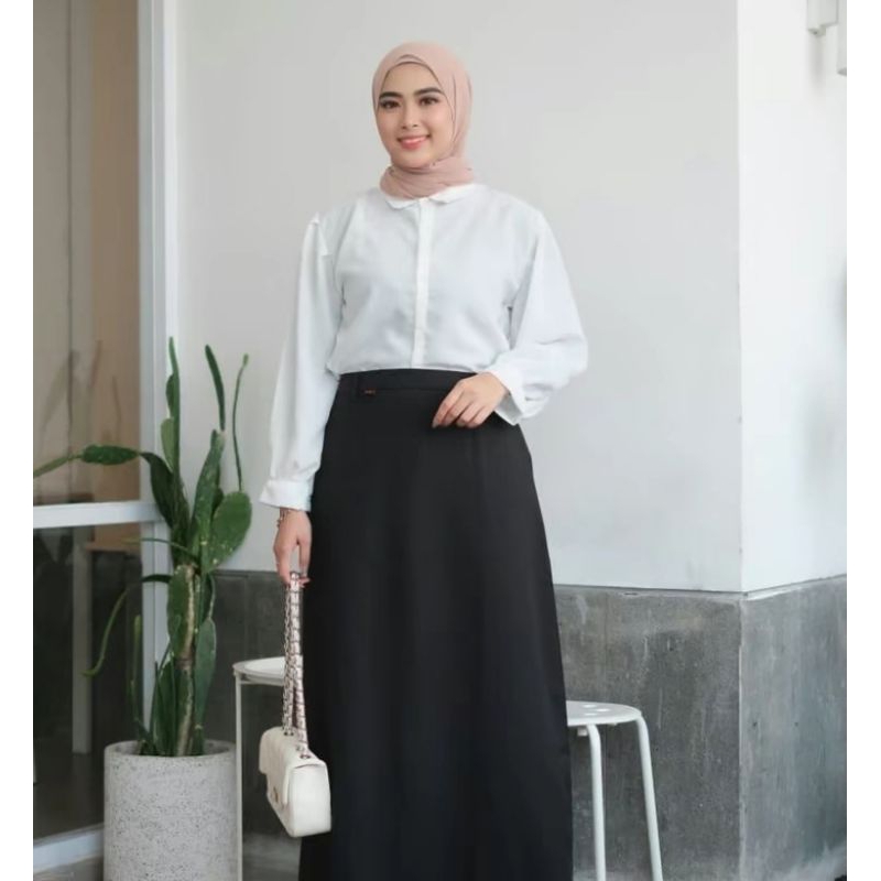 Jual Rok Kerja/Kuliah model A Line tanpa karet Maxi standar/Super Jumbo ...