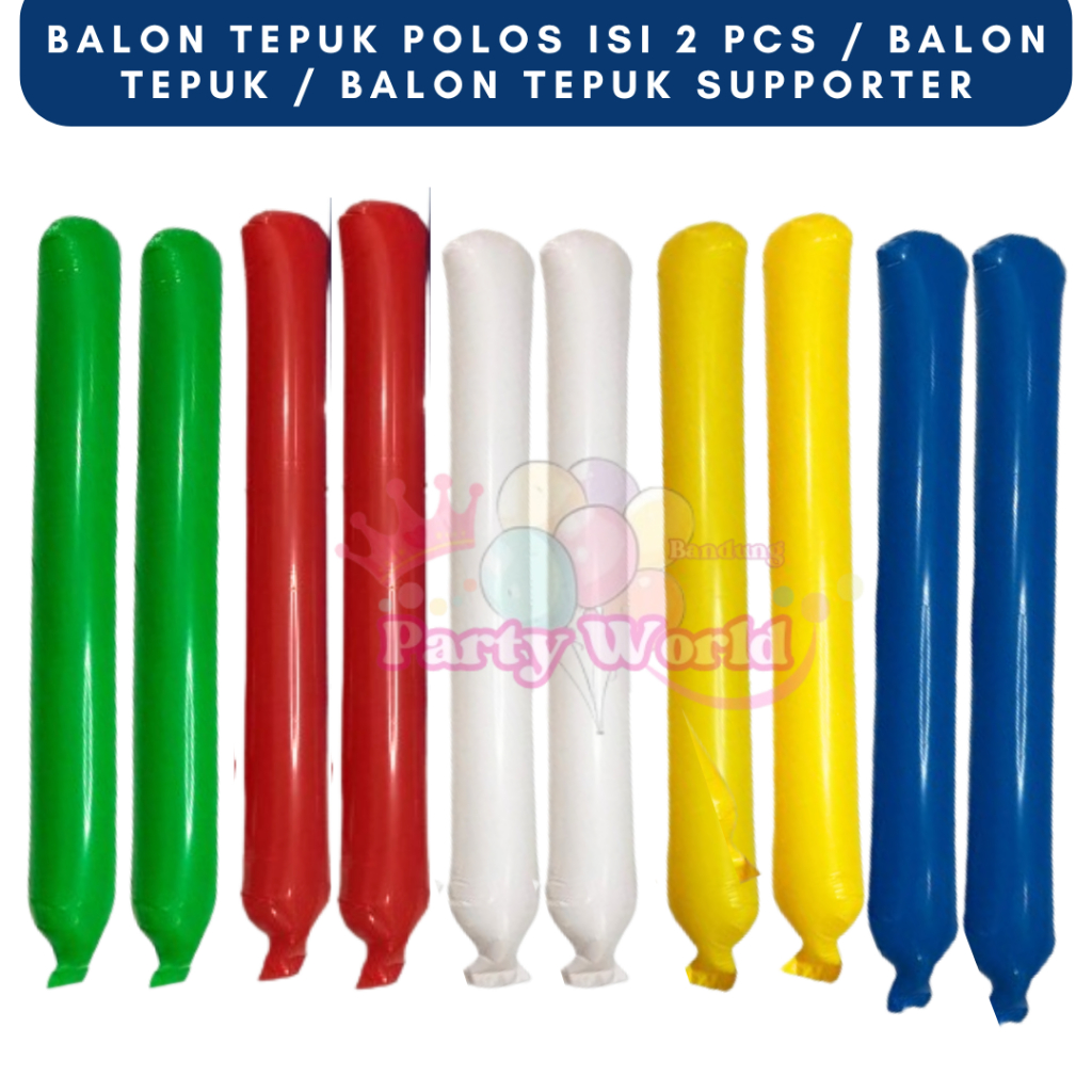 Jual Balon Tepuk Polos isi 2 pcs / Balon Tepuk / Balon Tepuk Supporter ...