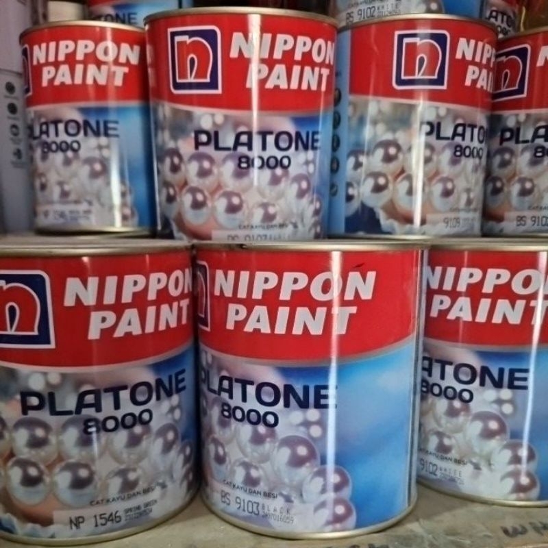 Jual Cat Platone 8000 Nipon Paint 1 kg Cat Kayu Besi Interior Eksterior ...