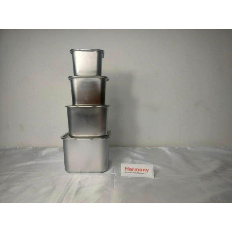 Jual Container Square Stainless 12cm 14cm 16cm 18cm Baskom Serbaguna ...