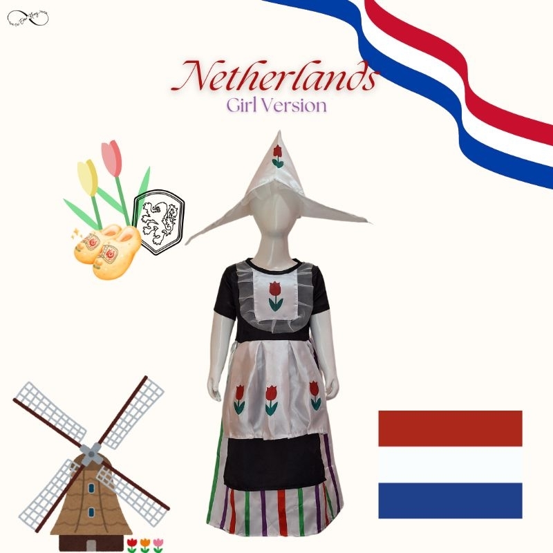 Jual Kostum Pakaian Belanda untuk Anak Perempuan dan Dewasa ...