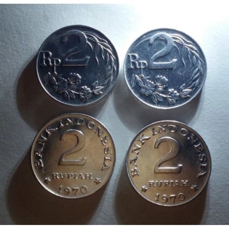 Jual promo uang coin 2 rupiah 1970 asli gress murah | Shopee Indonesia