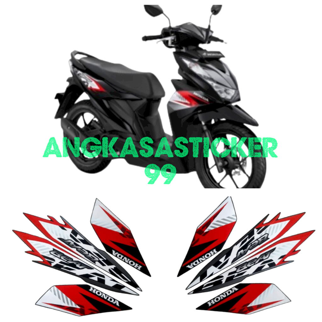 Jual sticker striping motor honda beat cbs 2023 full hitam | Shopee ...