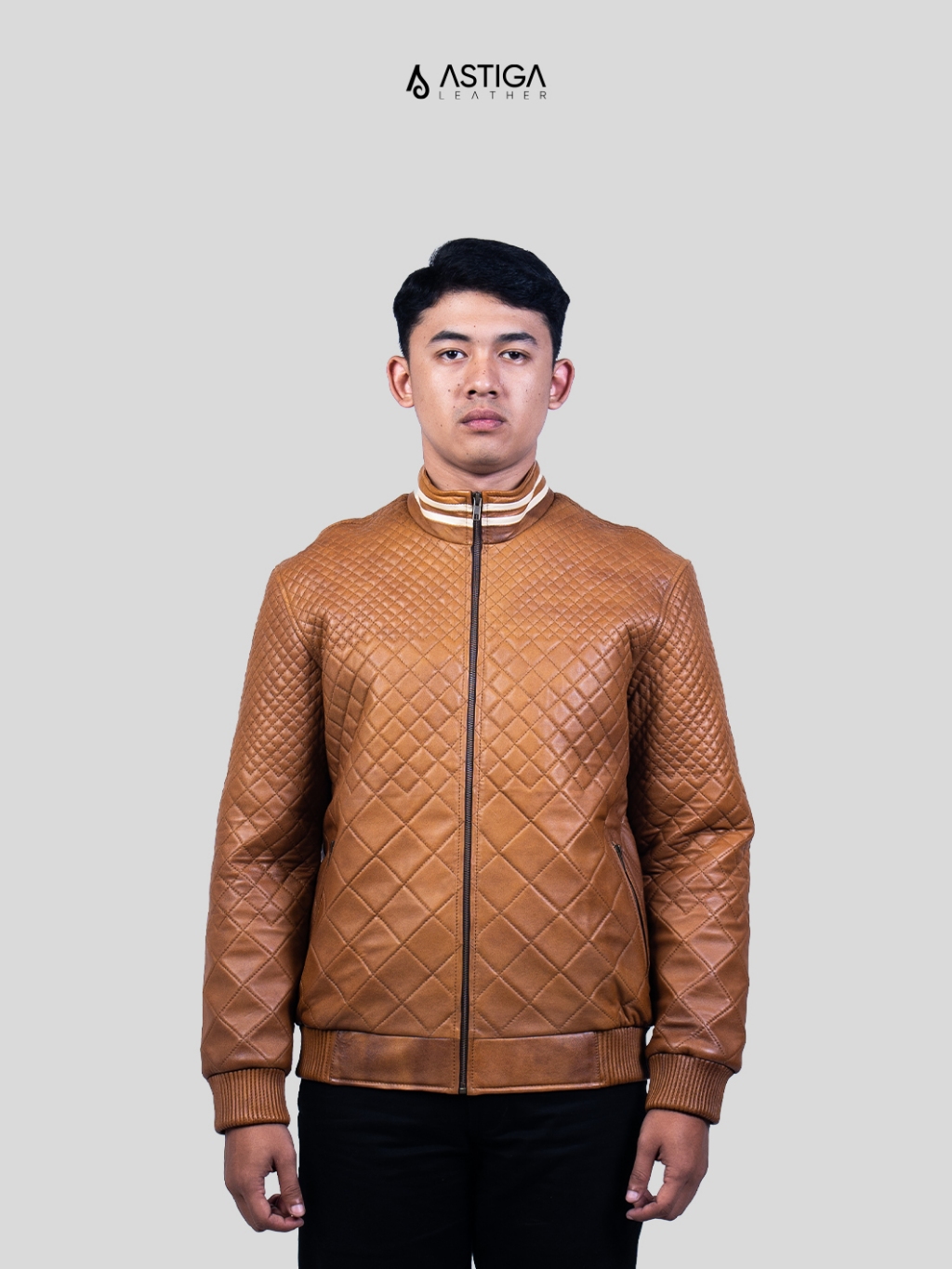 Jual ASTIGA JAKET KULIT BOMBER NZR | Shopee Indonesia
