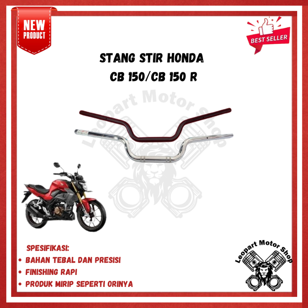 Jual Setang stang setir stir honda Cb 150 r Model standart ori hitam ...