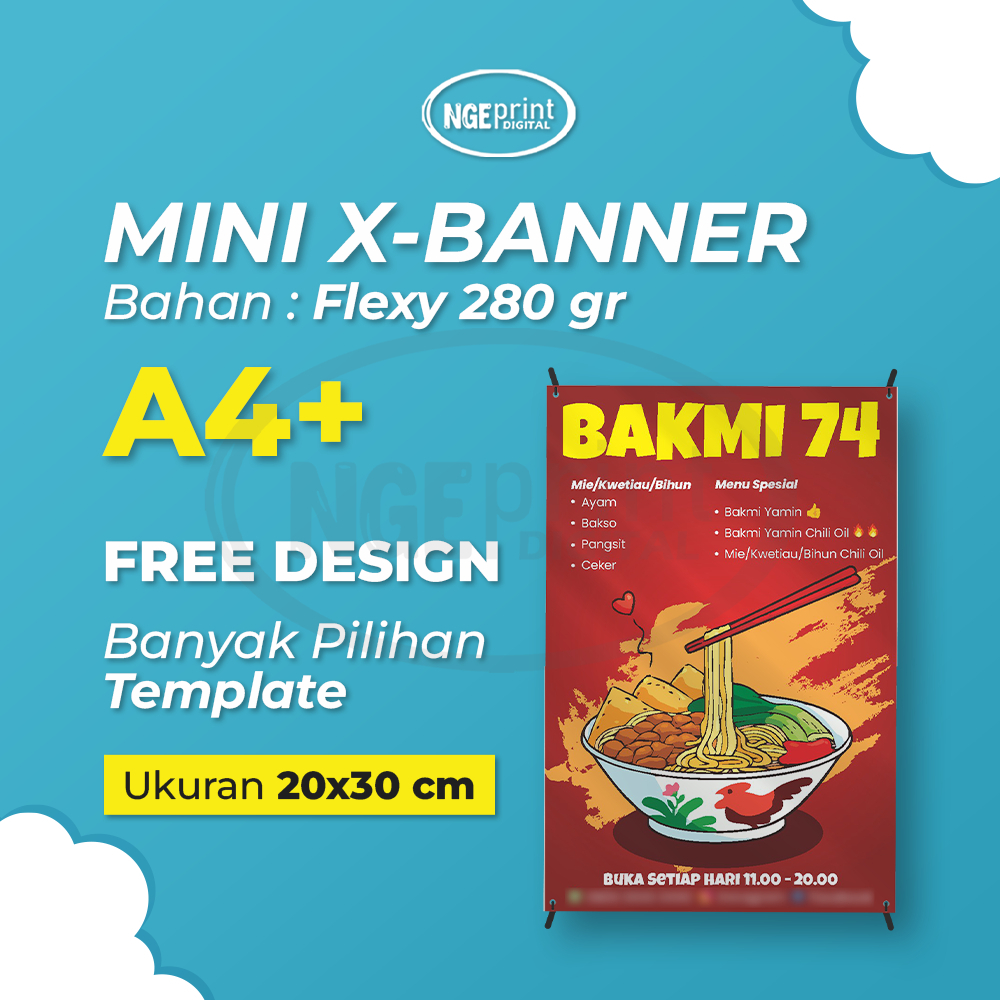 Jual [Tebal 280 Gr, Mini Banner A4+] Cetak Standing Banner Kecil Ukuran ...
