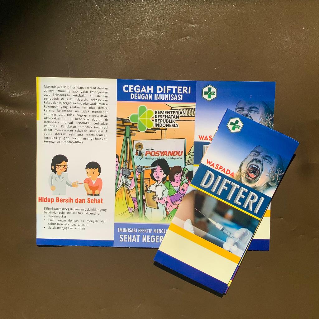 Jual Brosur Kesehatan | Leaflet Waspada Difteri | Brosur Cegah Difteri Dengan Imunisasi ...
