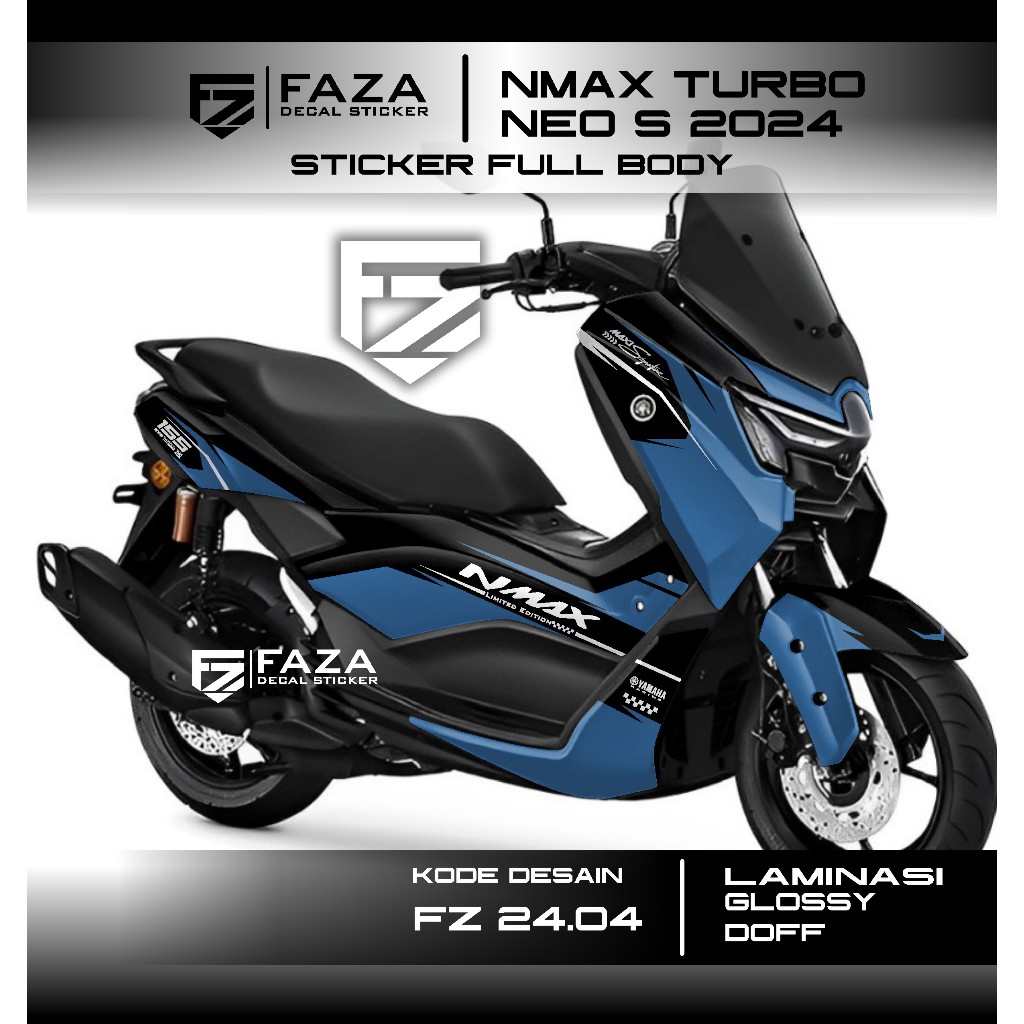 Jual (Faza Decal ) COD Decal sticker NMAX Turbo 2024 Full Body Grafis ...