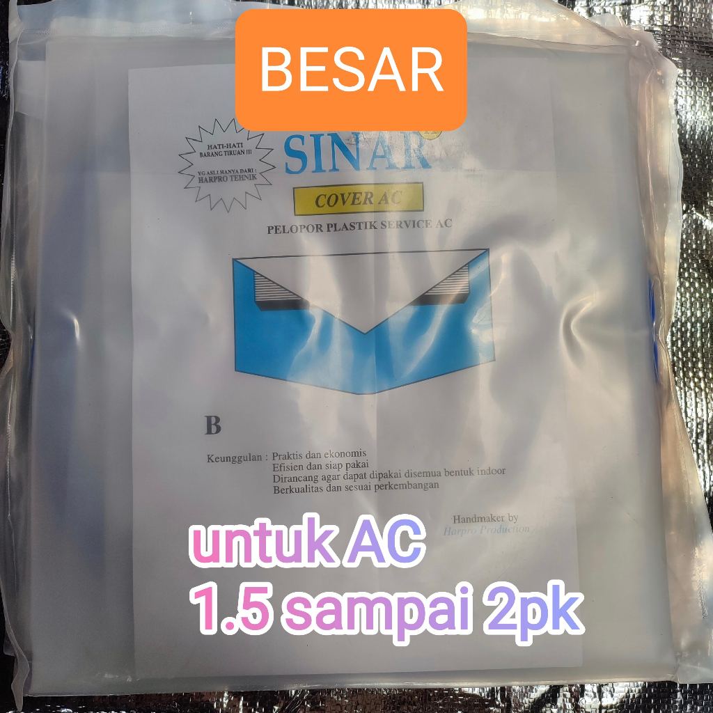 Jual PLASTIK CUCI AC 1/2- 2PK - cover cuci ac besar | Shopee Indonesia