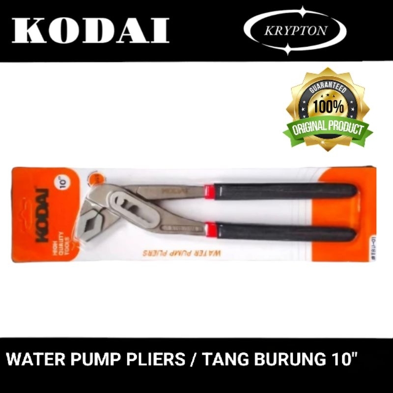 Jual kodai water pump pliers / tang burung 10" heavy duty | Shopee ...