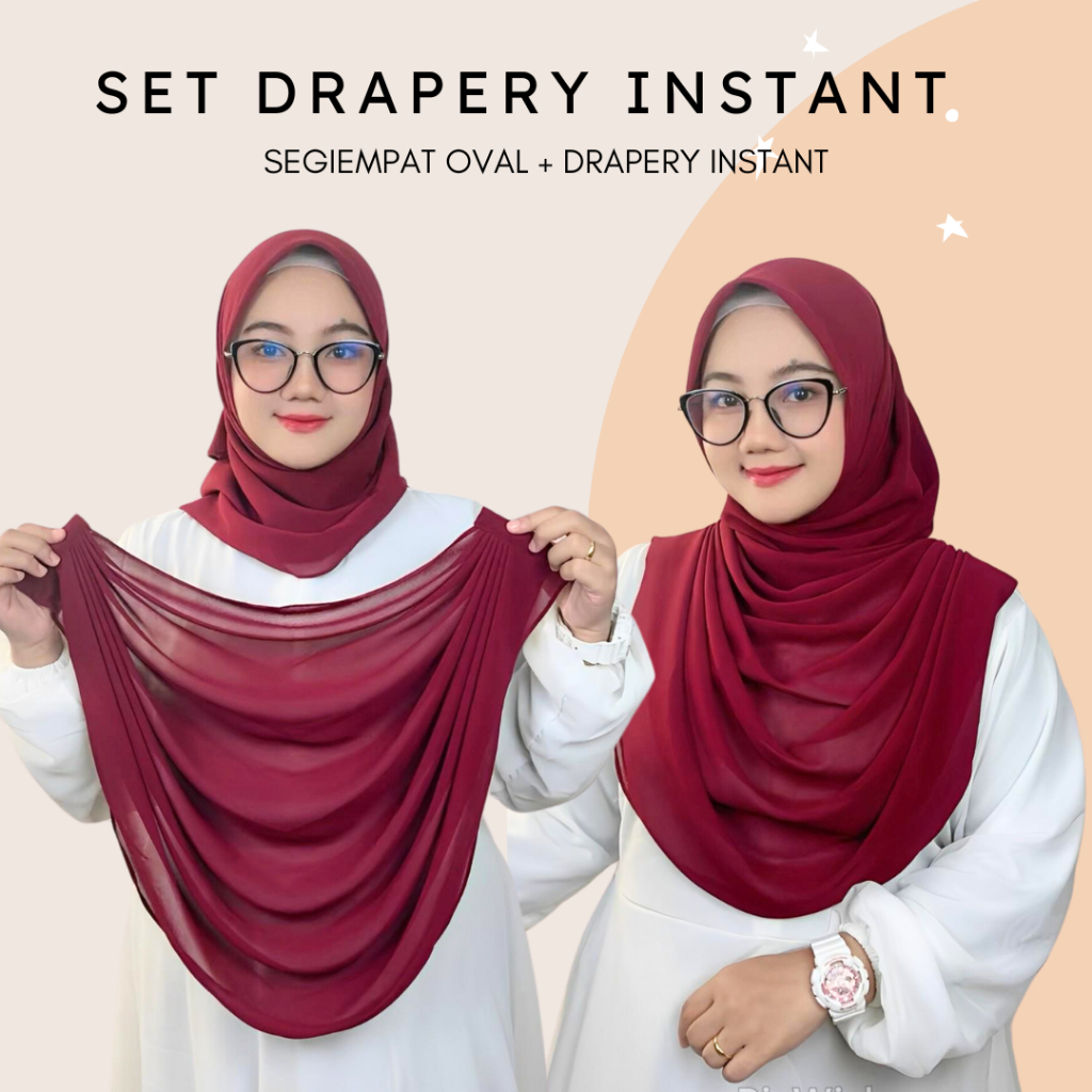 Jual DRAPERY INSTANT SET HIJAB | Shopee Indonesia
