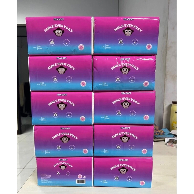 Jual paket tissue 10 pack tisu murah tita soft facial tissu 180 sheets ...