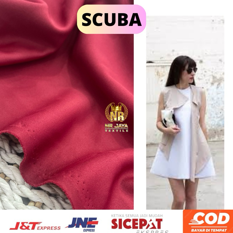 Jual kain scuba tebal melar meteran | Shopee Indonesia