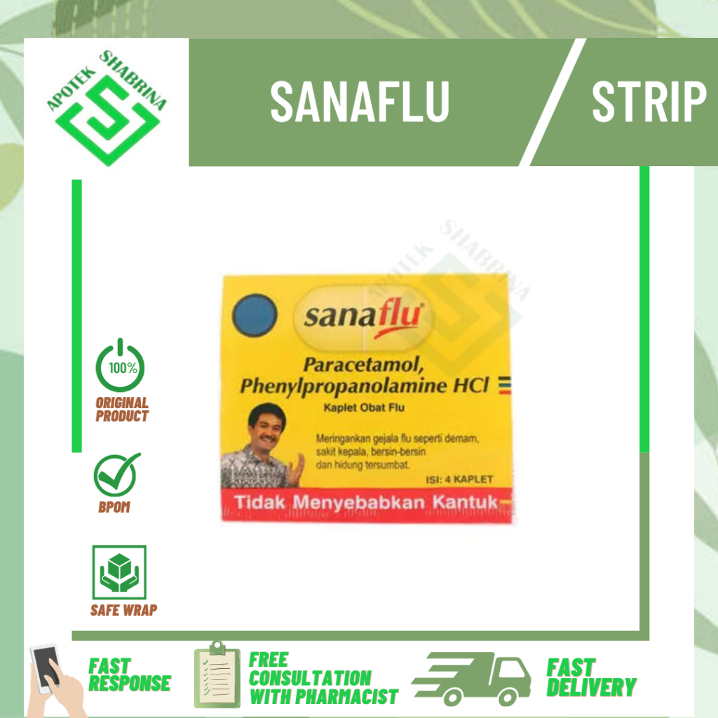 Jual Sanaflu Tablet (per Strip) / Demam, Batuk, Hidung Tersumbat, Bers ...