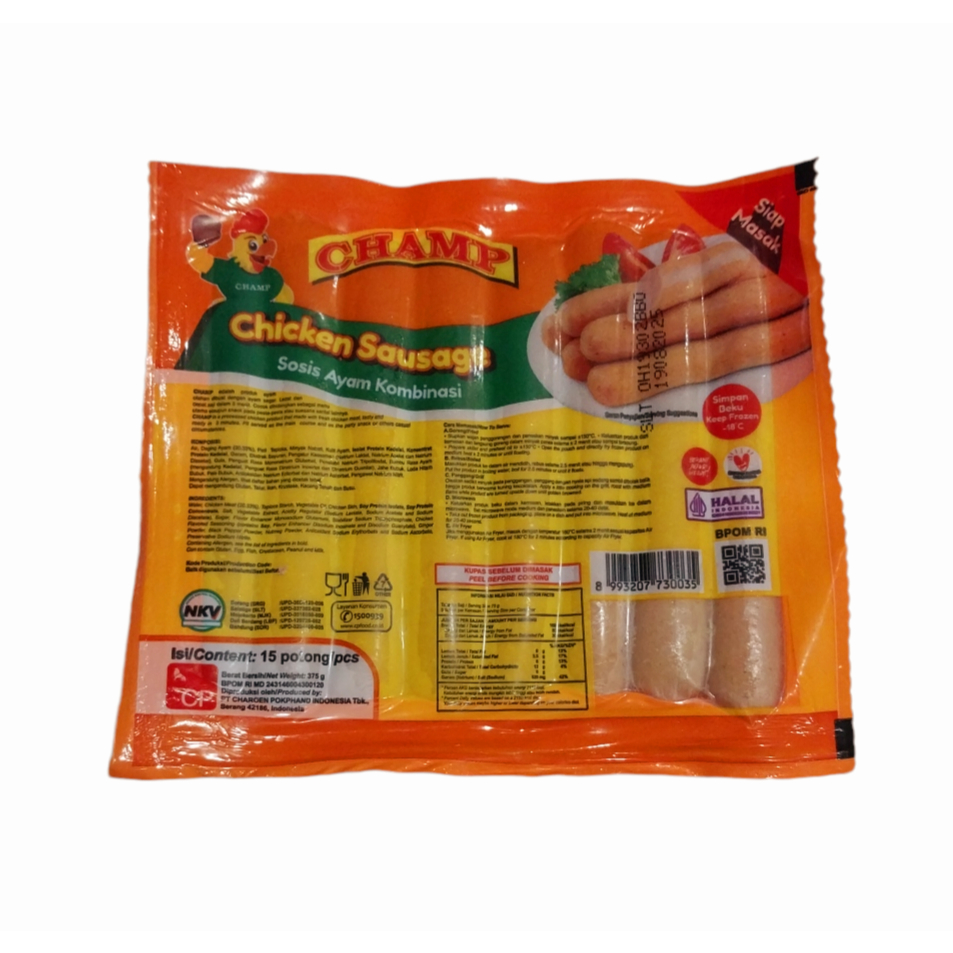 Jual Champ Sosis Ayam Kombinasi / Chicken Sausage 15s 375gr | Shopee ...