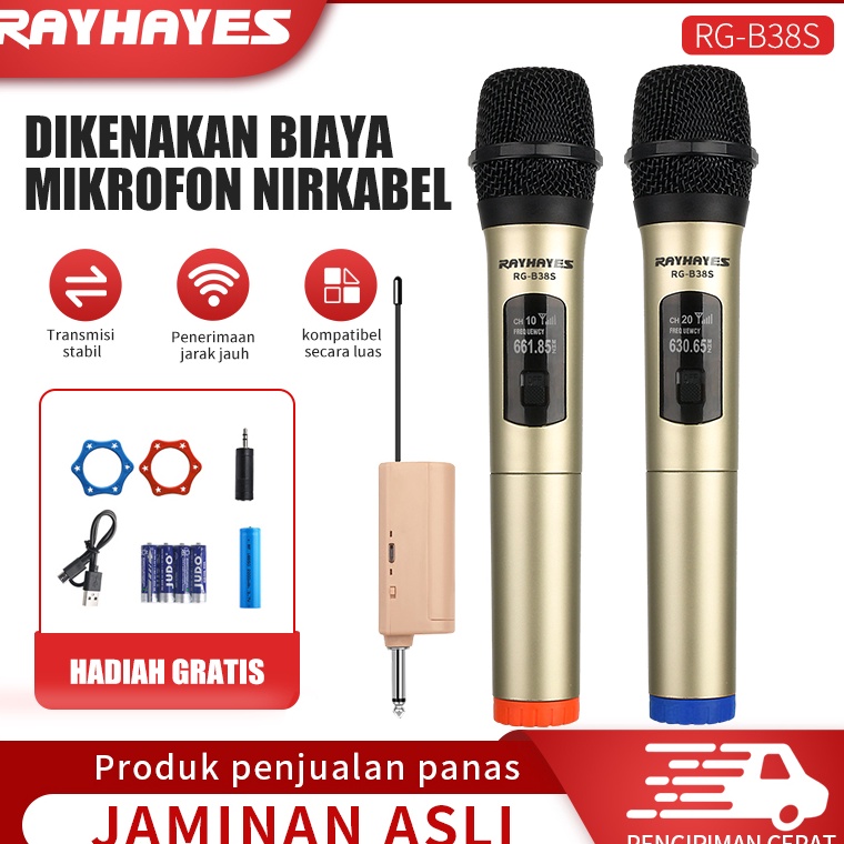 Jual Harga Spesial RAYHAYES RGB38S Microphone Dual Handheld Enhanced ...