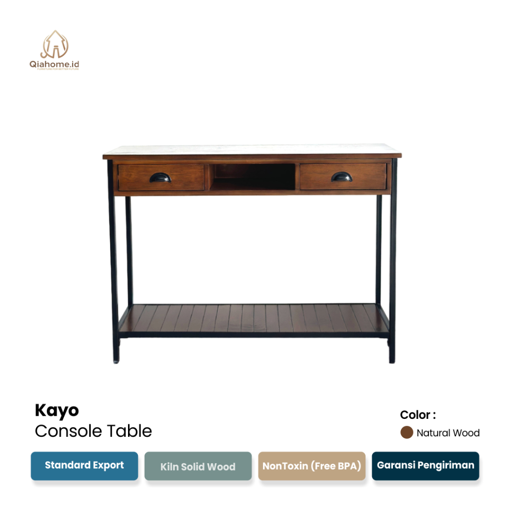 Jual QIAHOME.ID Kayo Console Table Meja Console Meja TV Console Table Kayu | Shopee Indonesia