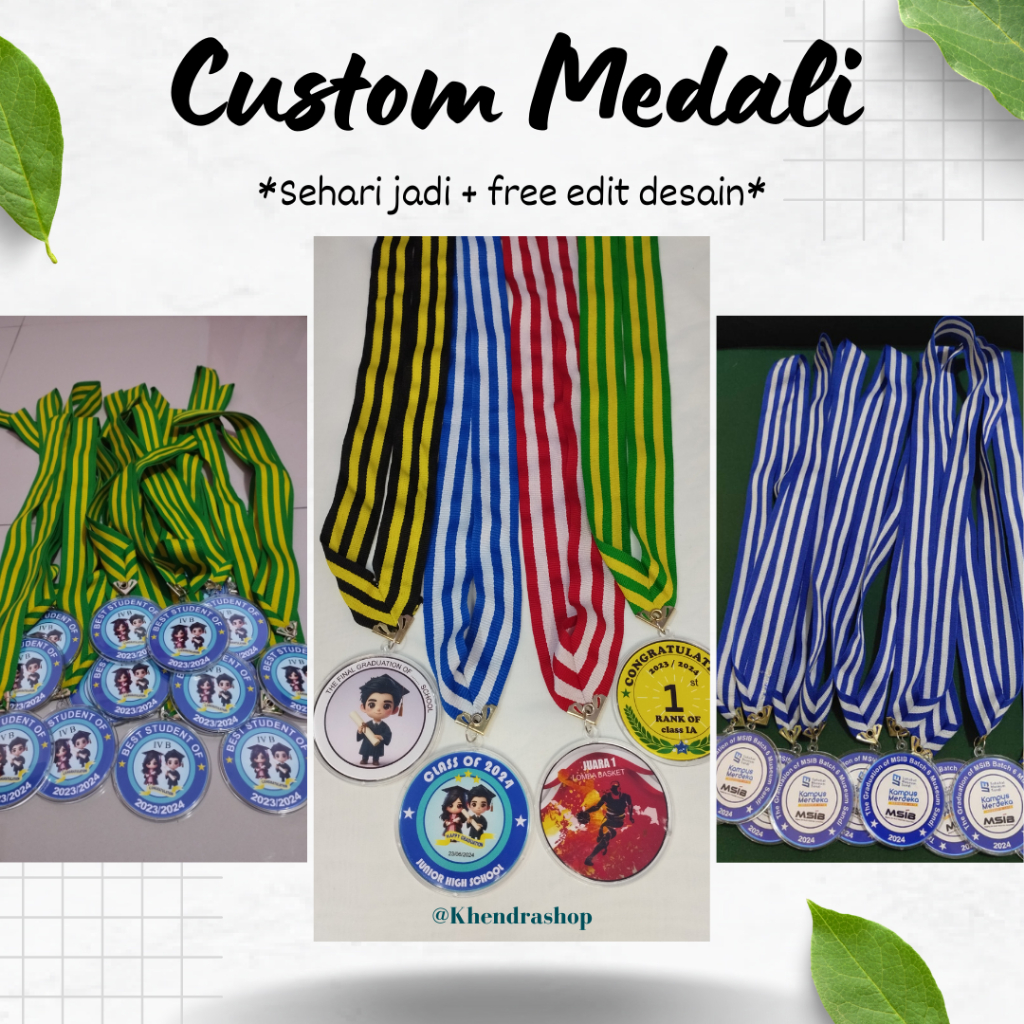 Jual Medali Custom Harga Murah - Medali Wisuda (FREE JASA EDIT ...