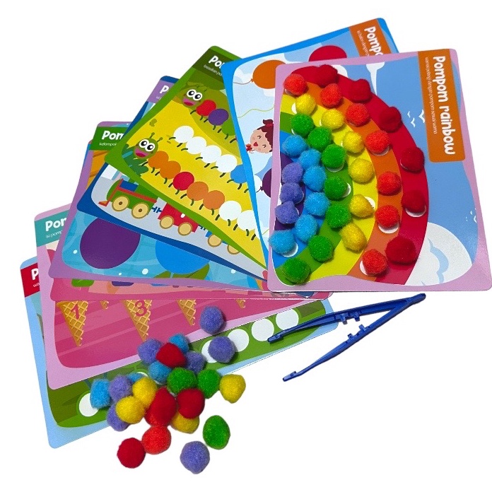 Jual MURRRMERRR EFT KARTU AKTIVITAS POMPOM pompom card activity ...