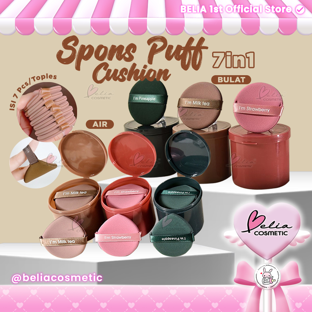 Jual BELIA Sponge Makeup 7 in 1 | Spons Puff Cushion Foundation Air ...