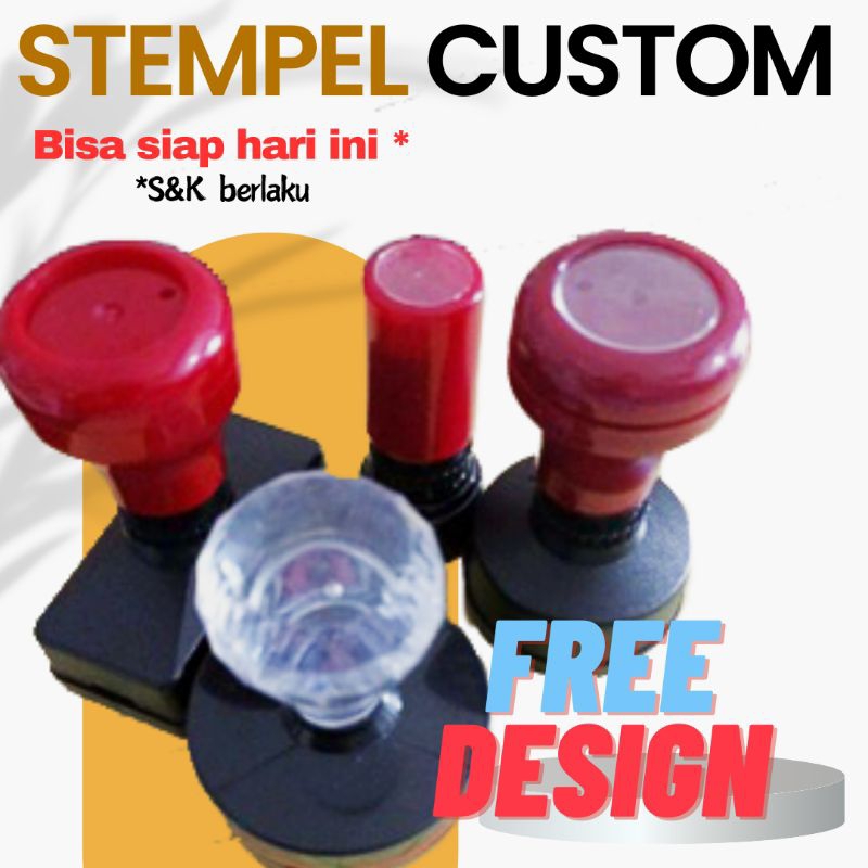 Jual Stempel custom otomatis free design | Shopee Indonesia