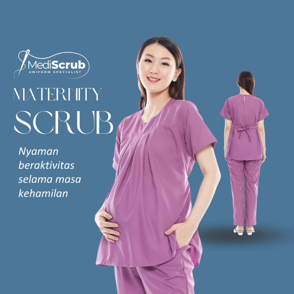 Jual MEDISCRUB - Maternity Scrub Baju Kerja Hamil Dokter Perawat Medis ...