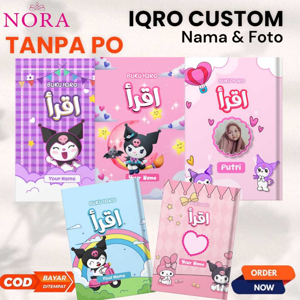 Jual Iqro Milenial Aneka Karakter Iqro Anak Custom Foto Dan Nama Full ...