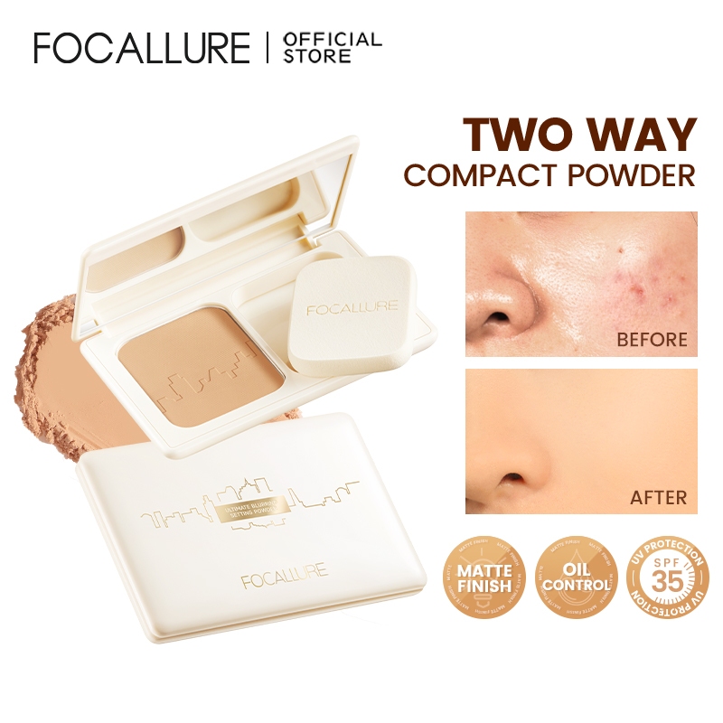 Jual 【Clearance sale】FOCALLURE Oil Control Matte Compact Powder High ...