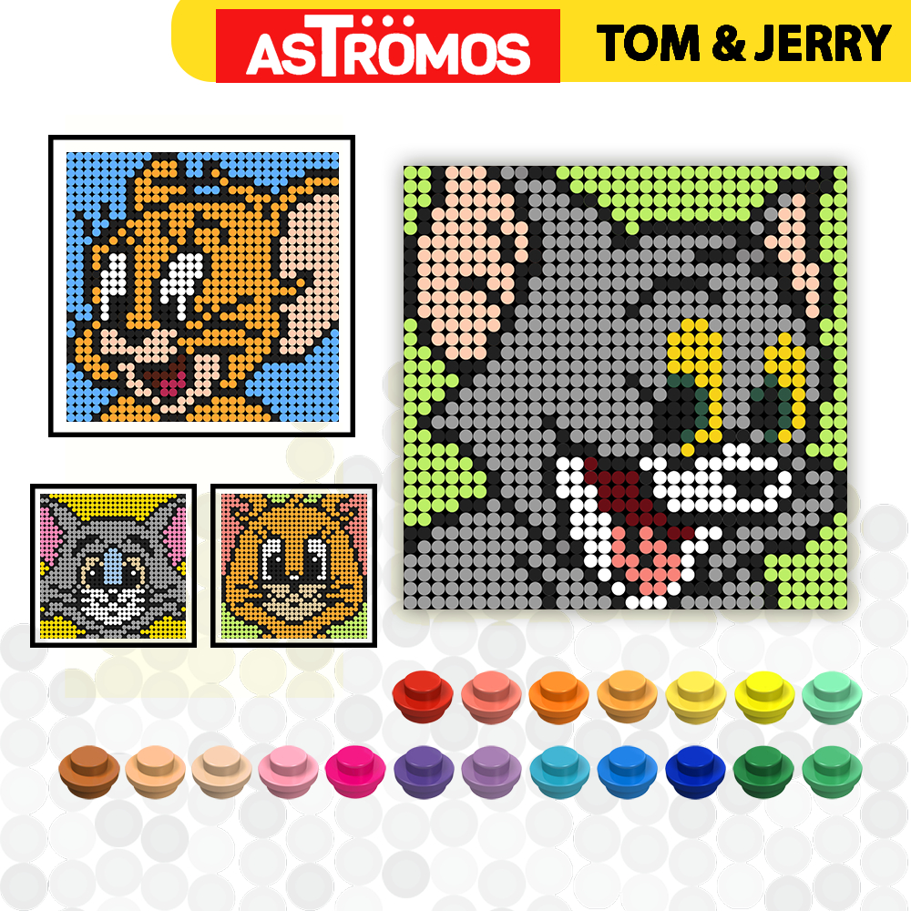 Jual MOSA Bricks Tom & Jerry Build By Number 32x32 by ASTROMOS / DIY ...