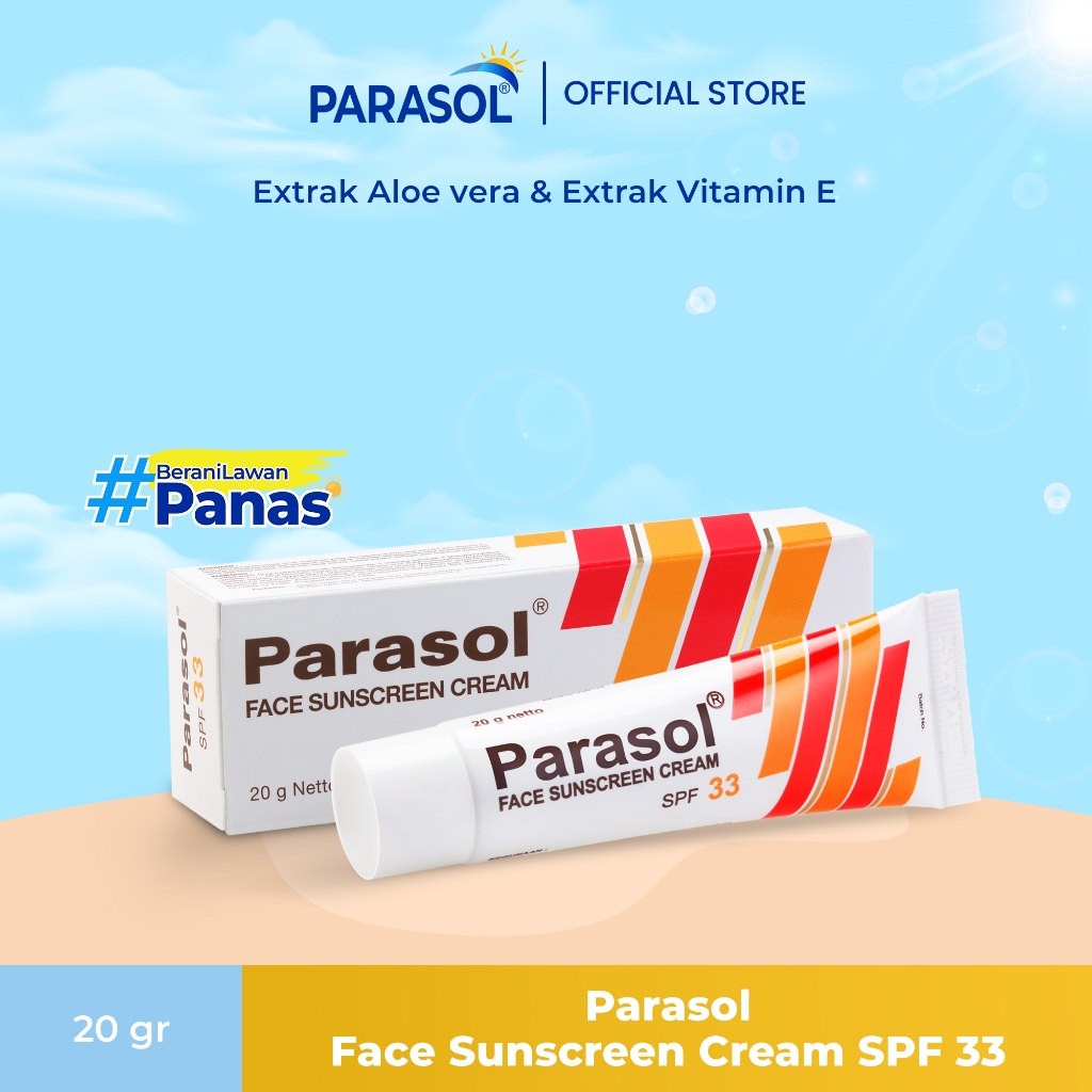 Jual Parasol Cream Sunscreen wajah SPF 33 20 gr [ Sunblock Parasol ...