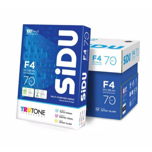 Jual KERTAS HVS FOLIO SIDU 70 GSM 1 BOX ISI 5 RIM LEMBAR | Shopee Indonesia