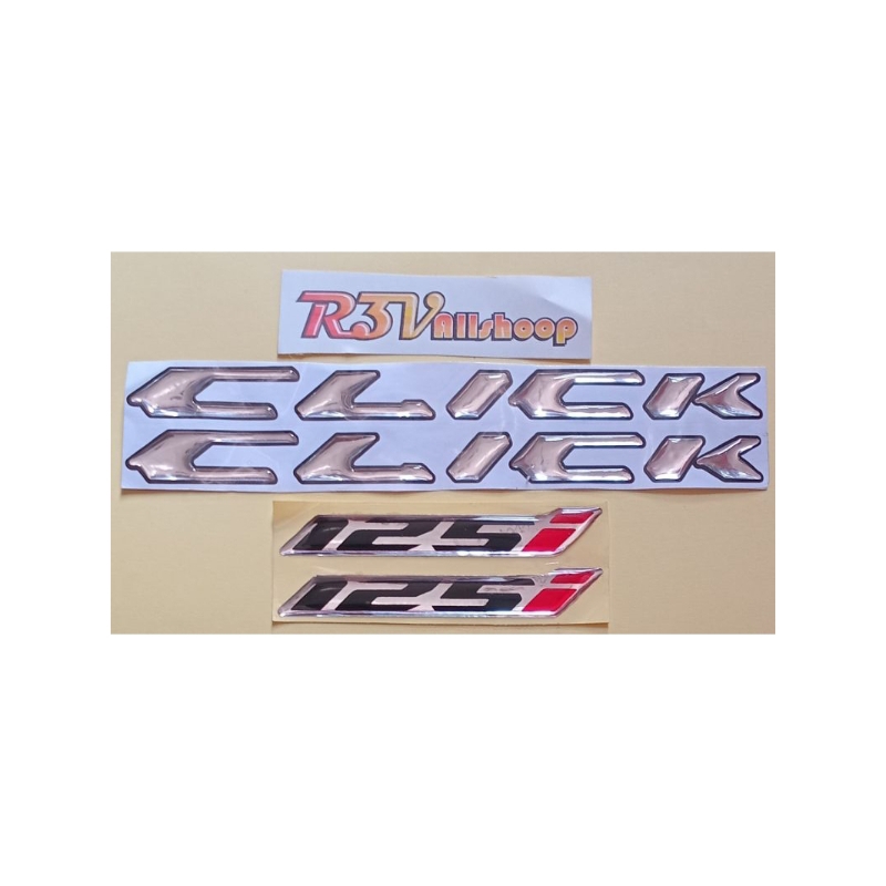 Jual Stiker Emblem Timbul Honda CLICK 125i Chrome | Shopee Indonesia