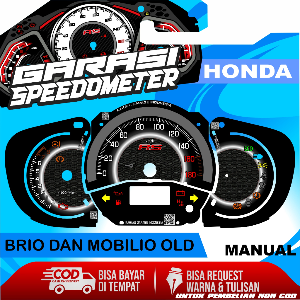 Jual PAPAN SPEEDOMETER CUSTOM HONDA BRIO DAN MOBILIO OLD MANUAL DAN ...