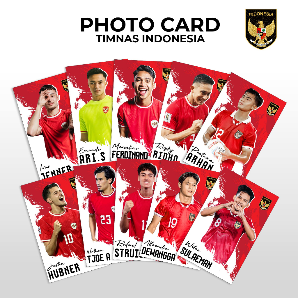 Jual Desain Kaos Keren - Photocard Timnas Indonesia & Holder Acrylic ...
