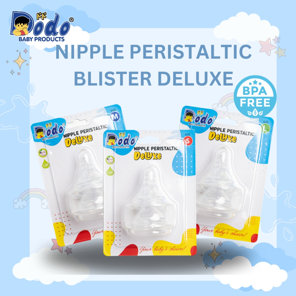Jual Dodo Dot Peristaltic Leher Lebar Nipple Peristaltic Deluxe Blister uk S, M,L (isi 2 pcs ...