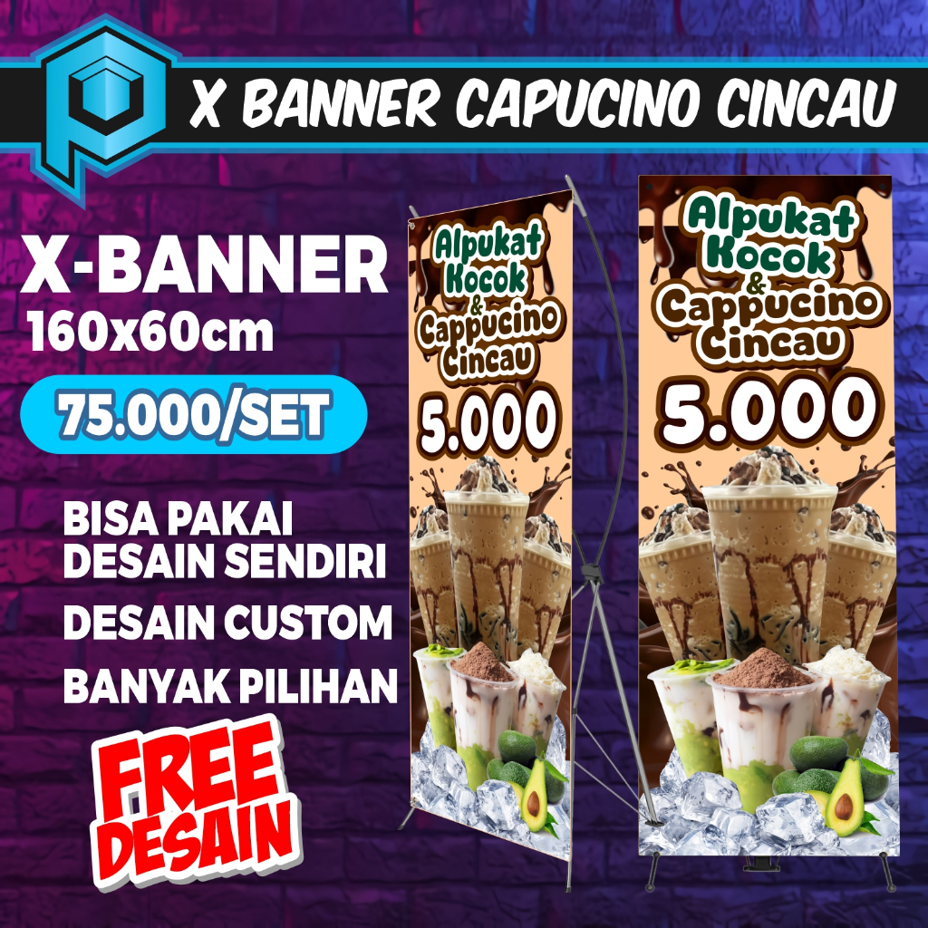 Jual X-BANNER CAPPUCINO CINCAU / STANDING BANNER CAPPUCINO CINCAU ...